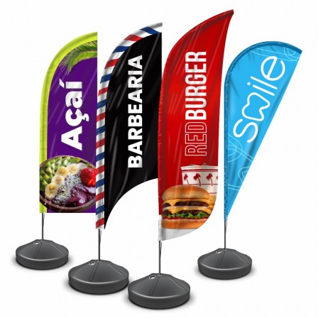 Wind Banner Personalizado Kit Completo Fly Flag Banner